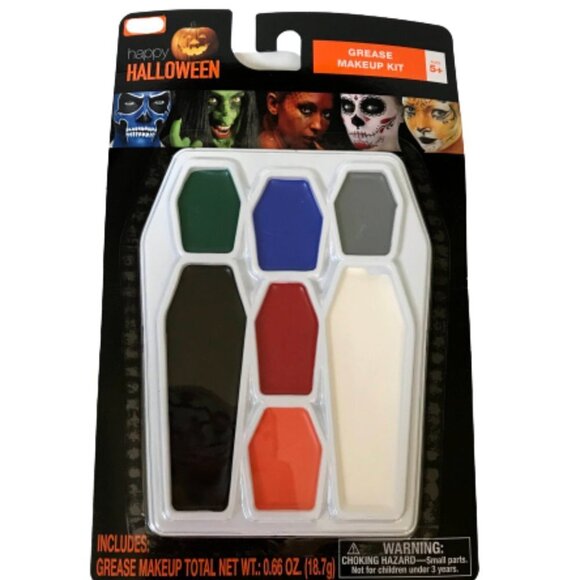 Halloween | Makeup | Halloween Grease Makeup Kit Colored Face Paint Set ...